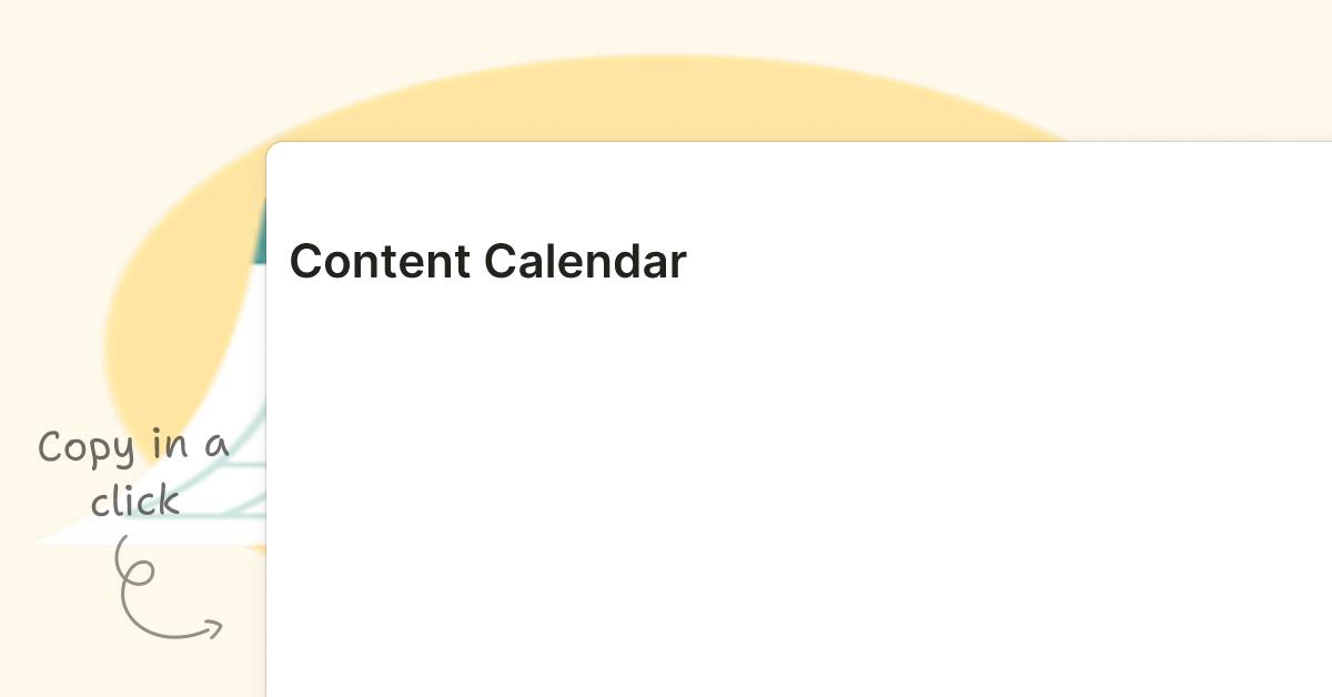 Content Calendar - Templates | Todoist