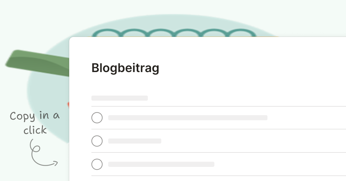 Blogbeitrag - Vorlagen | Todoist