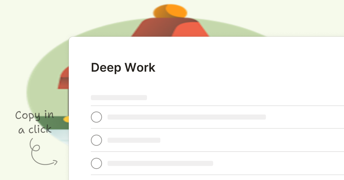 Deep Work - Templates | Todoist