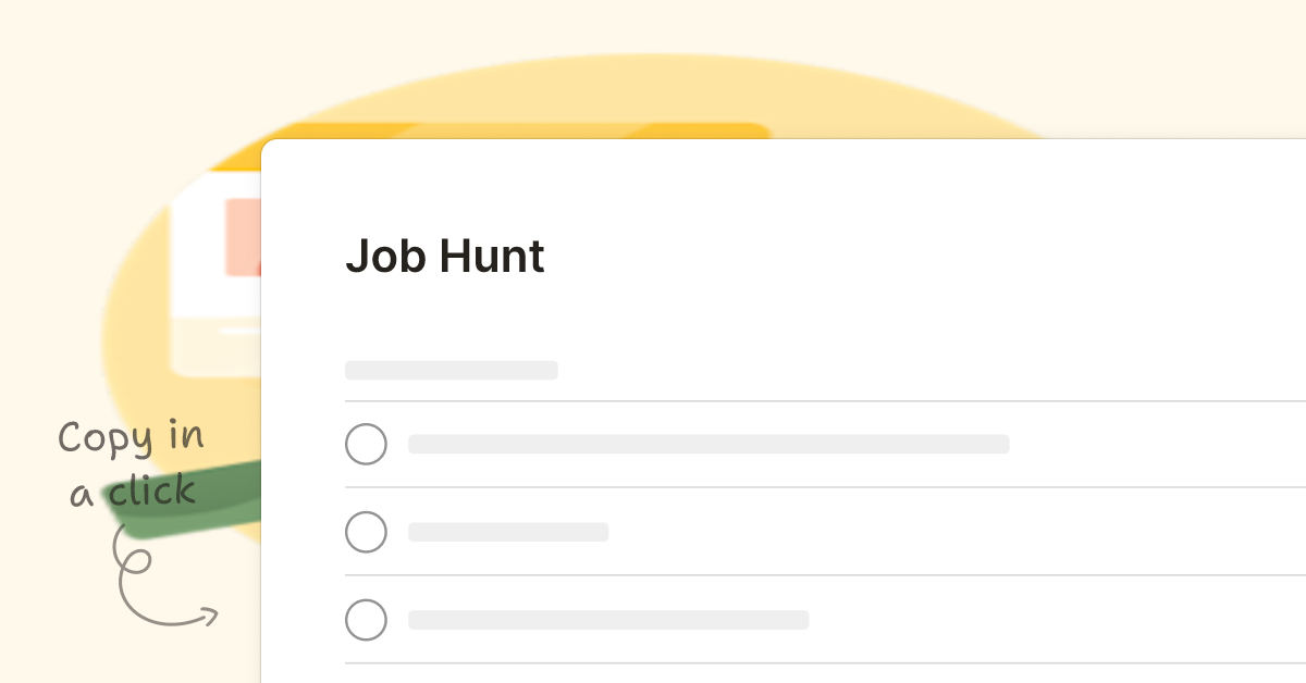 Job Hunt - Templates | Todoist