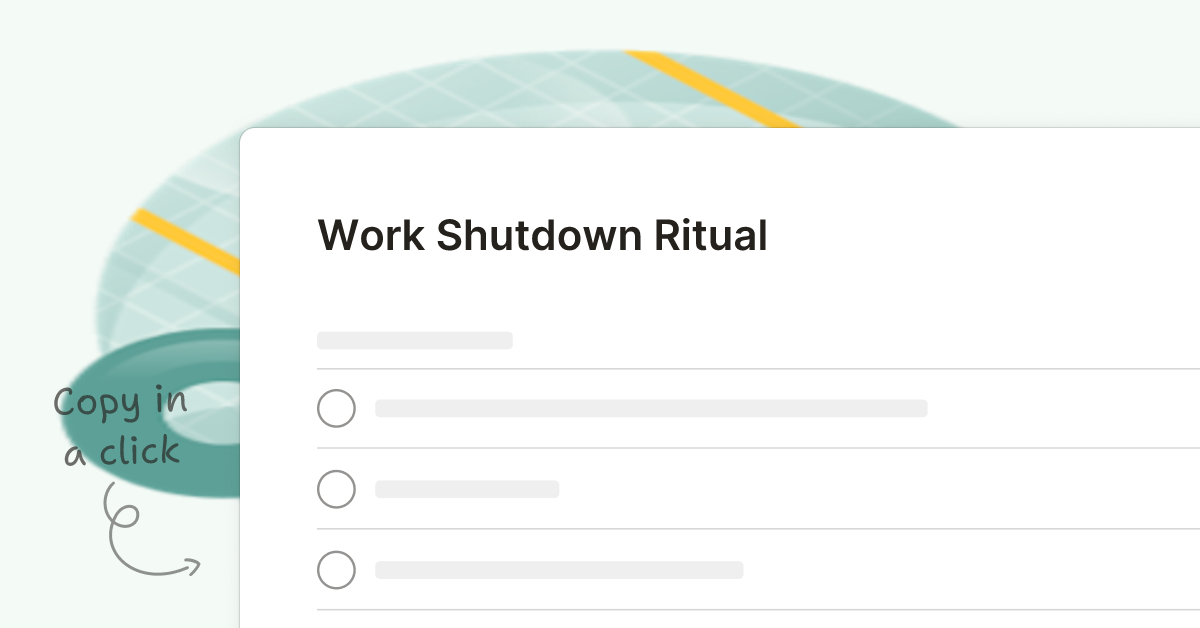 Work Shutdown Ritual - Todoist Template