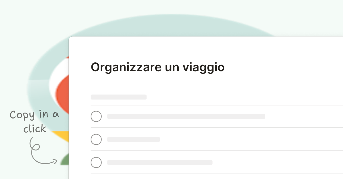 Modello gratis per organizzare un viaggio | Todoist