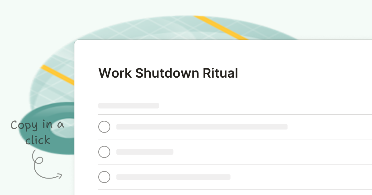 Work Shutdown Ritual - Todoist Template