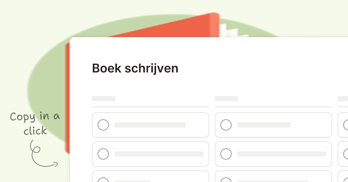 Boek Schrijven - Sjablonen | Todoist