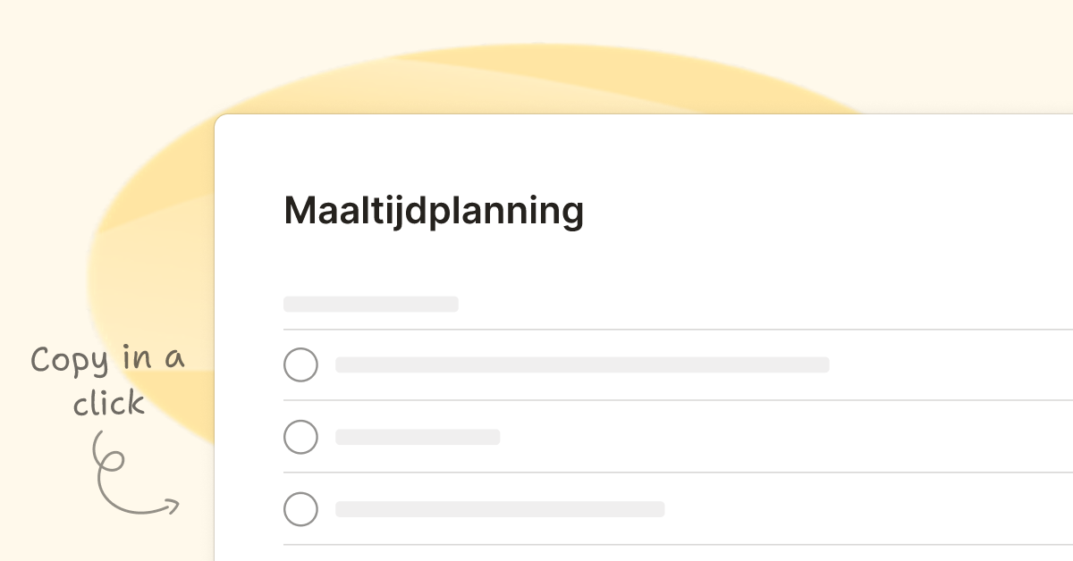 Maaltijdplanning: deelbaar sjabloon en ideeën | Todoist