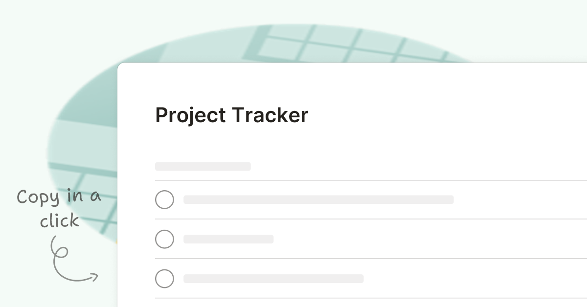Simple Project Tracker Template - Copy it for free