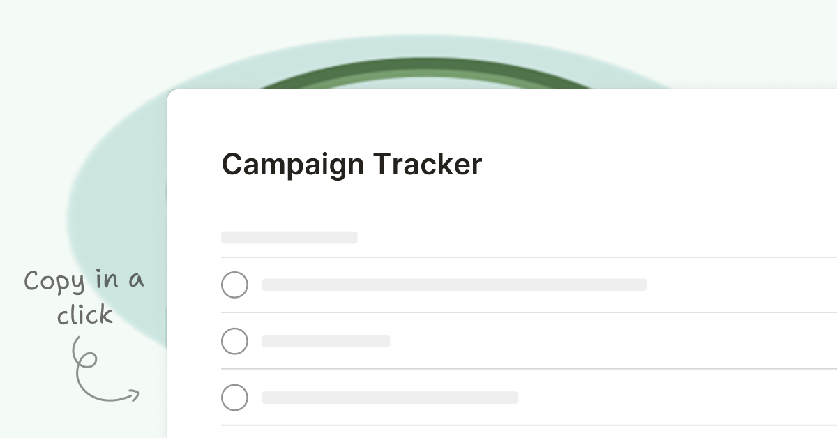 Campaign Tracker - Templates | Todoist