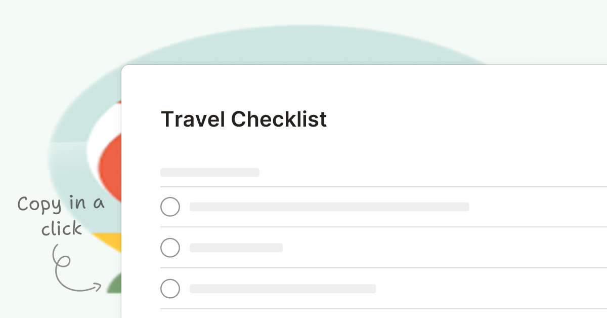 Free Travel Checklist Template