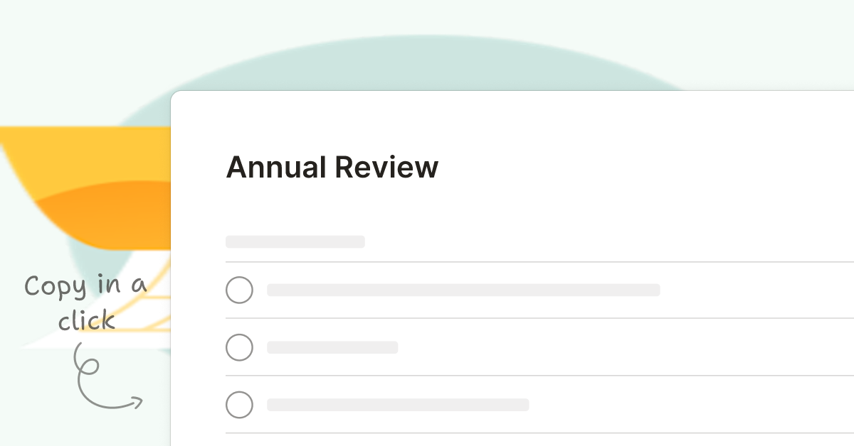 Annual Review – Templates | Todoist